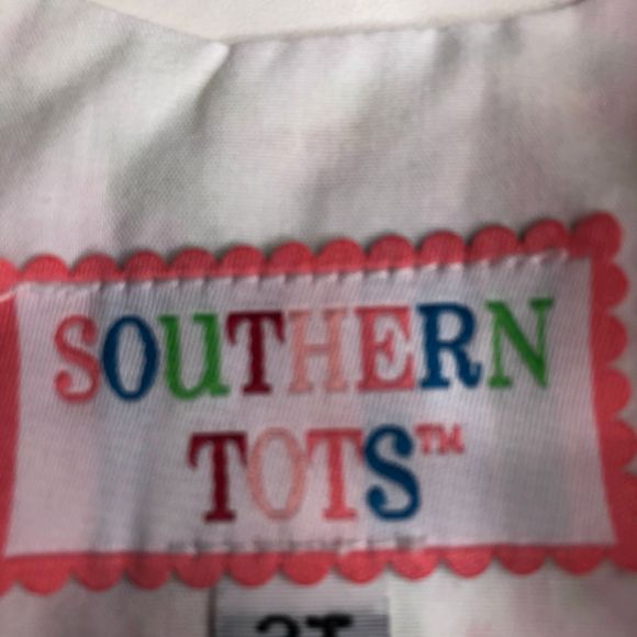 Southern Tots | Dresses | Southern Tots Pink Green Classic Dress 2t ...
